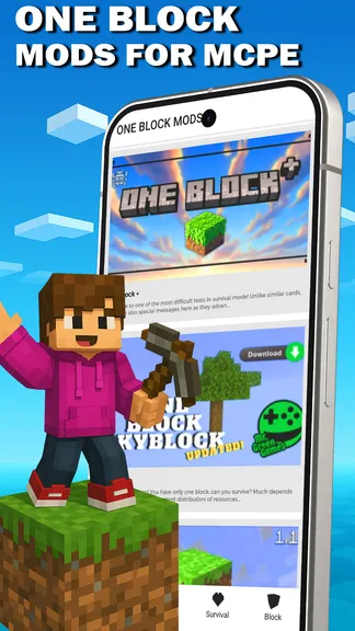 Игра One Block Mod for Minecraft PE — Утилиты 0,0★ — скачать для ...